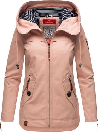 Navahoo Damen Übergangsjacke Wekoo - Leichte Baumwolljacke mit Kapuze