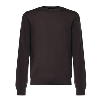 Fay Rundhals-Strickpullover - - Knitwear - Herren - Braun - S