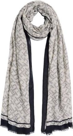 Tommy Hilfiger Foulard imprim&eacute; &agrave; bord effiloch&eacute; en coton m&eacute;lang&eacute;