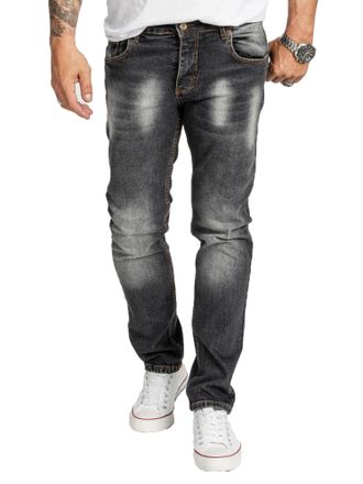 Rock Creek Herren Jeans Regular Fit Stretch Jeans Männerhose Herrenjeans Denim Hosen Herrenhose Straight Cut Stonewashed RC-2404 Dunkelgrau W32 L32