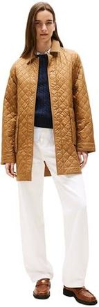 Tommy Hilfiger Veste Matelass&eacute;e Femme Padded Nylon Quilted Longue, Marron (Hickory), S