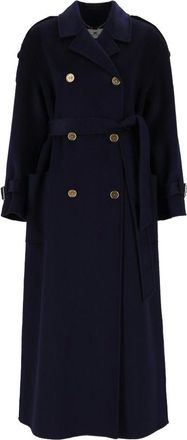 Elisabetta Franchi Knielanger Mantel - Blau
