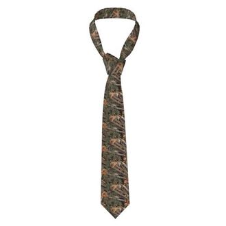 Generic Cravate Homme Camouflage Marron Pour La Chasse Aux Arbres Classique Cravates &Eacute;l&eacute;gant Cravate Pour Hommes Pour F&ecirc;te Mariage Travail