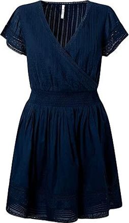 Pepe Jeans London Poète Robe, Bleu (Dulwich), XL Femme