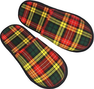 Generic Chaussons Femme Homme Tartan De Buchanan Maison Pantoufles Confort Pantoufles En Peluche Chaude Chaud Chaussons Pour Voyager Int&eacute;rieur Ext&eacute;rieur M