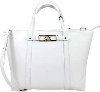 A|X Armani Exchange Femme, Sacs, Blanc, Taille: ONE Size Polly Tote