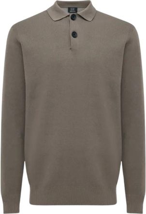 Genti Polo 2 Kn&ouml;pfe LS - - Tops - Herren - Braun - M