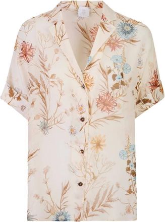 Eleventy Femme, Blouses et Chemises, Multicolore, Taille: 42 FR Chemise Imprim&eacute;e &agrave; Manches Courtes