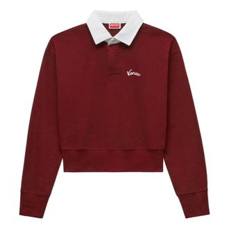 Kenzo Polo &agrave; logo brod&eacute; - Femme - Sweatshirts et sweats &agrave; capuche - Rouge - Taille: 38 FR