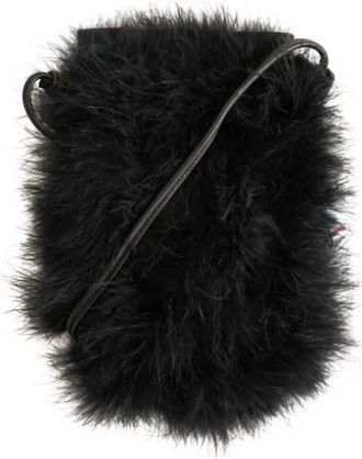 Yves Salomon Pochette en fourrure noire