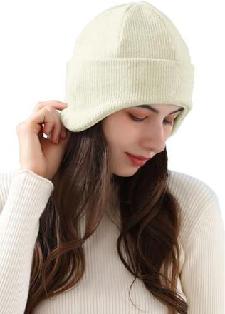 Generic Bonnet Femme Hiver Bonnet Femme Chapeau Femme Hiver Confortable Classique - Bonnet Acrylique Unisexe Hiver, Cache-Oreilles Doux, Chaud et L&eacute;ger pour H