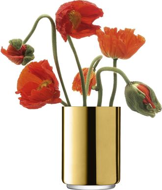 LSA International Karat Laterne/Vase, Glas, Gold, H16.5cm