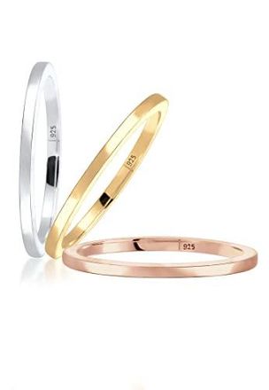 Elli Bague - Femme - Argent - 925/1000 - Anneaux multiples Trois Couleurs Plaqué Or - Argent - 925/1000 - 0603361015_58