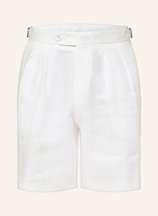 HUGO BOSS Leinenshorts Perin Tapered Fit weiss