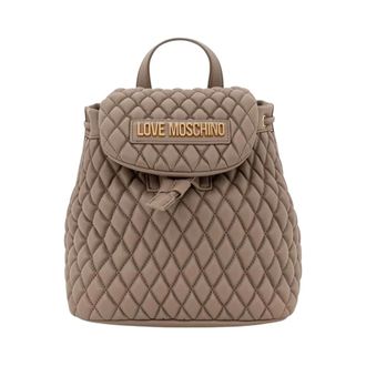 Love Moschino Sac &agrave; dos en similicuir - Femme - Sacs - Beige - Taille: ONE Size