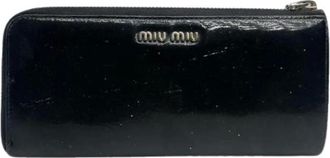 Miu Miu Portefeuille Vintage Pre-owned - Femme - Pre-owned - Noir - Taille: ONE Size