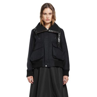sacai Double-Faced Herringbone Puffer Blouson