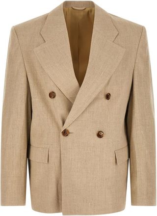 S&eacute;fr Homme, Costumes, Beige, Taille: XL Donovan Double-Breasted Blazer