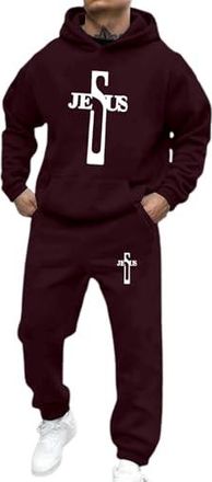 Generic Surv&ecirc;tements pour hommes imprim&eacute;s &agrave; manches longues sweat &agrave; capuche ensembles de jogging de sport contemporains hauts pantalons 2 pi&egrave;ces v&ecirc;tements de 