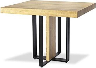 Menzzo Teresa Tisch, Eiche hell, ohne Verlängerung: L 100 x T 90 x H 76 cm