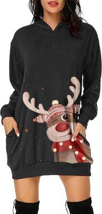 Generic Vestes dhiver 2026 pour femmes, veste ample en laine &agrave; manches longues avec poches, Noir, XXL