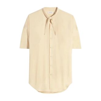 Christophe Lemaire Femme, Blouses et Chemises, Jaune, Taille: 38 FR Short Sleeve Shirt with Foulard