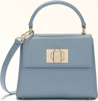 Furla Sacs &Agrave; Main Mini 1927 Cuir Bleu
