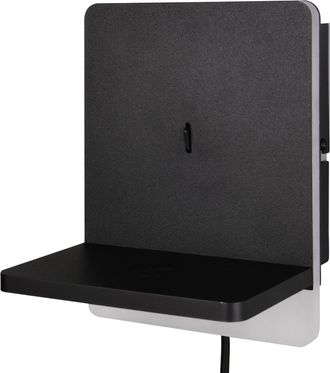 Trio Leuchten LED Wandleuchte Fairfield 248670132, Metall Schwarz matt, 9 Watt LED, induktives Ladefeld, USB Ladebuchse, dimmbar