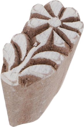 Guru Shop Indischer Textilstempel, Holz Stoffdruckstempel, Blaudruck Stempel, Druck Modell - 3x1,5 cm Blume 3