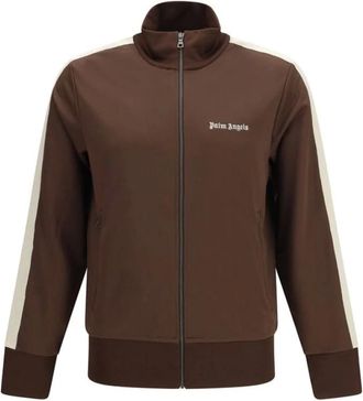 Palm Angels Homme, Sweatshirts et sweats &agrave; capuche, Brun, Taille: 2XL Veste de surv&ecirc;tement Classic Logo