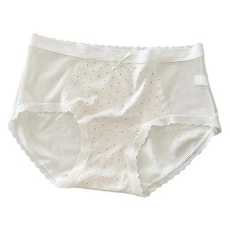 Generic Culotte Anti Bactérienne pour Femme, Coupe française avec Bordure en Dentelle Florale et Soufflet allongé pour Plus de Confort et de respirabilité. (O
