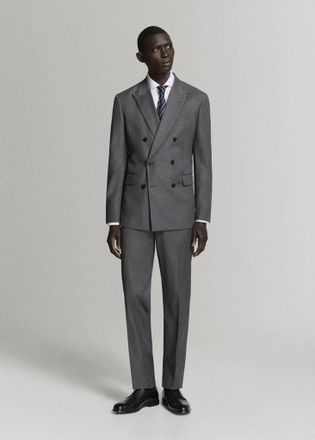 Mango Slim-Fit-Anzughose M&oacute;naco mittelgrau meliert - Herren - 38 - MANGO MAN