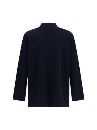 Valentino Mens Wool Cardigan With Vlogo Navy Merino Ovis Aries Sweater