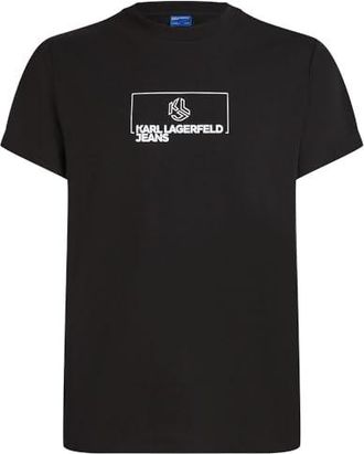 Karl Lagerfeld Homme T-Shirt Slim &Agrave; Manches Courtes avec Logo Coupe Slim, Noir, M