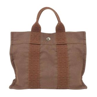 Herm&egrave;s Pre-owned Toile sacs-main - Femme - Pre-owned - Brun - Taille: ONE Size
