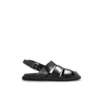 Moschino Sandalen aus geb&uuml;rstetem Kalbsleder Sportlich - - Shoes - Herren - Schwarzk - 42 EU
