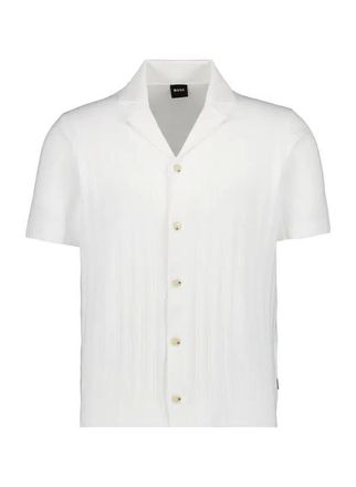 HUGO BOSS Herren Kurzarmhemd wei&szlig;
