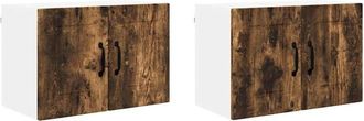 vidaXL Küchenwandschrank 2 pcs Geräucherte Eiche 60 x 31 x 40 cm vidaXL