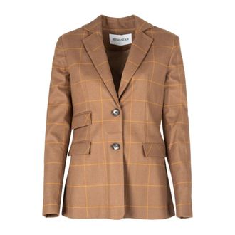 Silvian Heach Femme, Vestes, Brun, Taille: 44 FR Veste Sport à Motif Carreaux