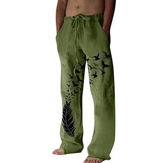 Generic Baggy Pantalon de jogging pour homme - L&eacute;ger - Imprim&eacute; - Tissu respirant - Avec &eacute;lastique - Pantalon de salon japonais - Avec poches - Pantalon de loi