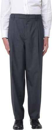 Brunello Cucinelli Pantalon en laine vierge Fresco - Homme - Pantalons - Gris - Taille: 2XL