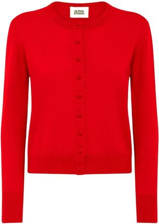 Alpha Studio Femme, Pulls, Rouge, Taille: 36 FR Cardigan
