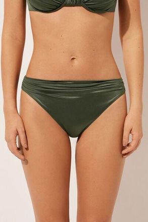 Calzedonia Bikinihose Shiny Satin Grun