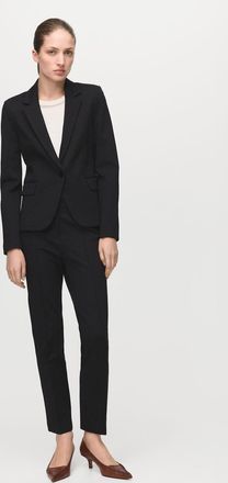 Mango Pantalon de costume taille normale noir - Femme - 32 - MANGO