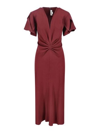 Victoria Beckham Robe Au Genou - Rouge
