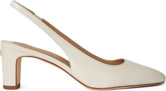 Ralph Lauren Femme, Chaussures, Blanc, Taille: 36 EU Escarpins Klaire Slingback en Cuir dAgneau
