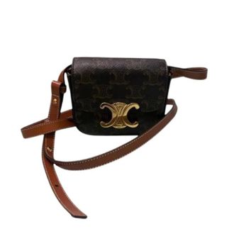Celine Sac bandouli&egrave;re Triomphe en cuir PVC Pre-owned - Femme - Pre-owned - Brun - Taille: ONE Size
