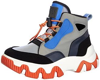 FLY London Womens Feny633fly Sneaker, Gris, Bleu, Orange., 36 EU