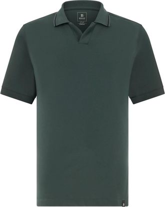 Boggi Milano Homme, Tops, Vert, Taille: 3XL Polo en piqu&eacute; B Haute Performance avec fil S-Caf&egrave;