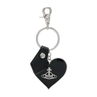Vivienne Westwood Femme, Accessoires, Noir, Taille: ONE Size Porte-cl&eacute;s noirs avec Orb Plaque